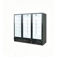 China Triple Glass Door Vertical Refrigerated Chiller for sale