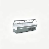 China Curved Glass Deli Display Chiller for sale