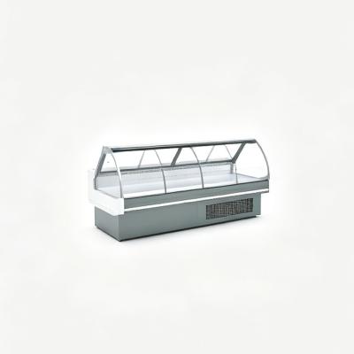 China Curved Glass Deli Display Chiller for sale