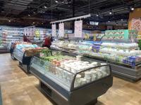 China Single-Side Cut Fruit Display Chiller for sale