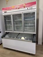 China Commercial Refrigerated Display Cabinet with Dual Temperature Controllers and Food-Grade Stainless Steel Liner for sale
