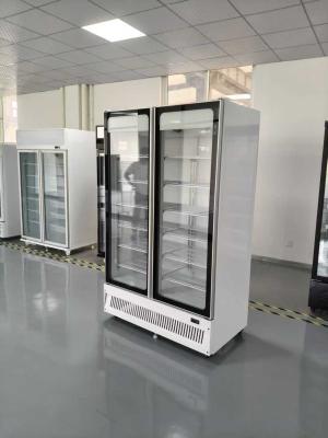 China Glass Door Vertical Glass Door Refrigerator Including 4 Shelves Commercial Grade Cooler for Food and Drink Merchandising for sale
