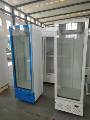 China Glass Door Standing Beverage Cooler Offering 4 Shelves Designed for Optimal Beverage Arrangement and Cooling Efficiency for sale