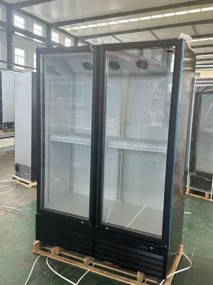 China 1050×660×2020 W X D X H Upright Display Refrigerator Featuring LED Interior Lighting and Glass Door Suitable for Retail for sale