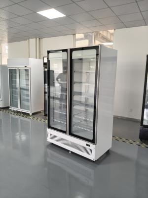 China Cyclopentane Foaming Agent Upright Display Refrigerator Including LED Interior Lighting for Optimal Product Presentation for sale