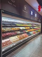 China LED Internal Lighting Multideck Open Display Chiller Refrigeration Cooling Type Using Refrigerants R134a R404a R290 Designed for Open Food Display for sale