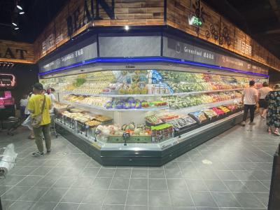 China Convenience Stores Multideck Open Display Chiller Equipped with Adjustable Glass or Wire Shelves Refrigerant R134a R404a R290 Depending On Model for sale