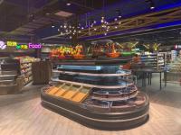 China Temperature Range 2°C To 8°C Modular Refrigerated Display Case Modular Chilled Island Display Case Cooling For Fresh Produce for sale