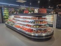 China Adjustable Shelves Chilled Island Showcase Unit Featuring Temperature Range 2°C To 8°C Designed for Product Display and Storage. for sale