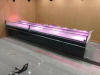 China Stainless Steel And Tempered Glass Meat Display Refrigerator With Automatic Defrost And Forced Air Cooling System Providing And Cooling for sale