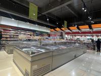 China N Climate Island Freezer Display with Integrated Led Lighting Offering Frozen Food Presentation and Easy Product Access for sale