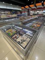China N Climate Island Freezer Display with Integrated Led Lighting Offering Frozen Food Presentation and Easy Product Access for sale
