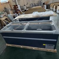 China Sliding or Hinged Glass Doors Optional Supermarket Island Freezer Temperature Range minus 18 to minus 22 degree Inner LED Light Designed for Supermarket for sale