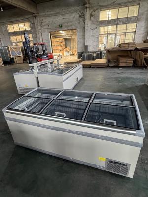 China Digital Temperature Controller With Display Supermarket Island Freezer Featuring R290 Cryogen And Temperature Range Minus 18 To Minus 22 Degree For Cooling for sale