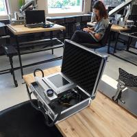 China Portable 50 Watt Handheld Laser Marking Machine Small Size Fiber Laser for Metal Coding & Engraving Supports AI Graphic Format for sale