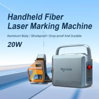 China 20W Small Handheld Laser Fiber Marking Machine Portable Mini Fiber Optic Engraving for Lettering Coding Supports DXF PLT BMP for sale