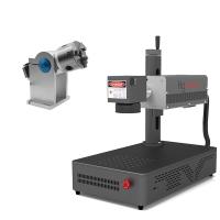 China Desktop UV Laser Marking Machine for Engraving Plastics Glass Metal 3W 5W Portable Laser Engraving Machine With Rotary Axis for sale