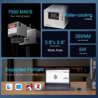 China Easy to Use 5W Water Cooling UV Laser Marking Machine With Water Chiller UV Laser Engraving Machine for Glass Acrylic for sale