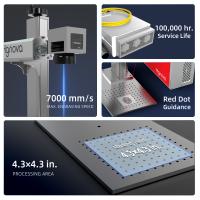 China Desktop 20W/30W/50W Portable Fiber Laser Marking Machine New DXF for Plastic Metal Steel Jewelry Gold Rotary Axis Engraving for sale