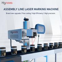 China High-Accuracy 20W Fiber Laser Marking Machine New Condition Automatic Flying Laser Coding DXF PLT AI for Production Line Coding for sale