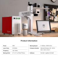 China 20W Portable Desktop Fiber Laser Marking Machine for Plastic Metal Steel Jewelry Gold Easy Operate Supports DXF Format New for sale
