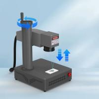 China Portable Desktop Fiber Laser Marking Machine 20W 30W Small Desktop Laser Engraving Machine With Max Laser Source for sale