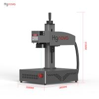 China Portable Desktop Fiber Laser Marking Machine 20W 30W Small Desktop Laser Engraving Machine With Max Laser Source for sale