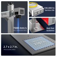 China Portable Desktop Fiber Laser Marking Machine 20W 30W 50W for Plastic Metal Engraving Supports DXF PLT BMP AI Graphics for sale