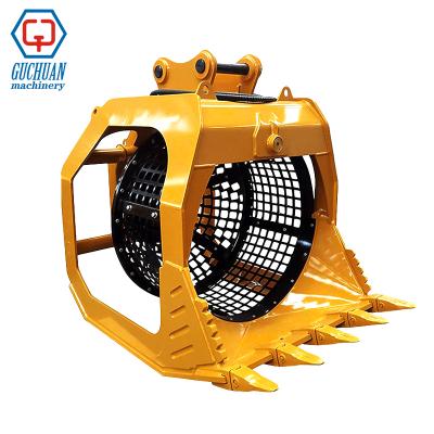 China High-Efficiency Rotary Screening Bucket for Excavators: GC-GCB Series Trommel Bucket for Material Sifting & Recycling for sale