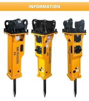 China Yantai Solution SB40 Box Type 68mm Hydraulic Breaker Hammer For 4-7 TONS Excavator In Yellow Customized for sale