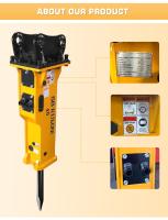 China Yantai Solution SB40 Box Type 68mm Hydraulic Breaker Hammer For 4-7 TONS Excavator In Yellow Customized for sale