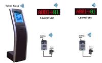 China Token Ticket Dispenser Kiosk Queuing Management System with Counter LED Display for sale