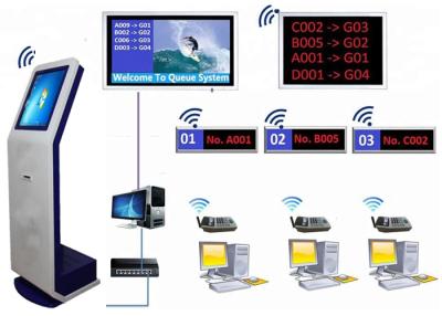 China Banking Wireless Wired Queue Ticket Dispenser Queue Management System for sale