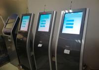 China 110 - 240V Kiosk Queue Management System Cold Rolled Steel Queuing Ticket Machine for sale