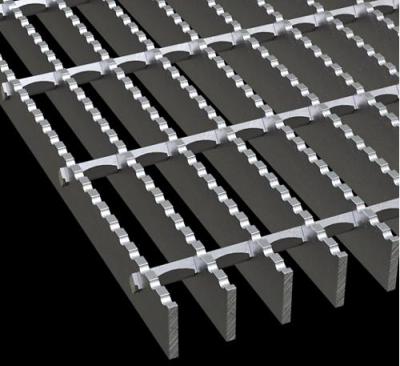 China Serrated Swage Locked Steel Grating Q195 Press Welded 3-80mm Bar Thickness for sale