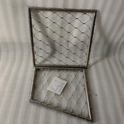 China 316 Stainless Steel Wire Rope Perimeter Safety Netting Mesh 1.5 m 1.8 m For Protection for sale