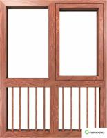 China Wood Grain Aluminum Profile for Window and Door 6063 Alloy Extrusion 80mm for sale