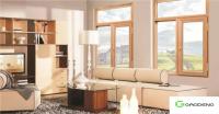 China Golden Anodized Wood Grain Casement Aluminum Profile Windows 6063 Alloy for sale