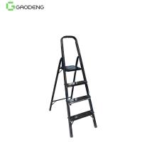China 120kg Capacity 4 Step Aluminum Ladder 1.0mm Thickness Heavy Duty Folding Step Stool for sale