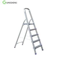 China 120kg Capacity 4 Step Aluminum Ladder 1.0mm Thickness Heavy Duty Folding Step Stool for sale