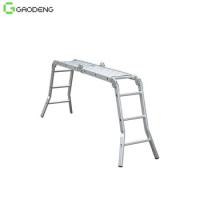 China 150kg 12 Step Aluminum Folding Ladder 1.4mm Thickness Portable for sale