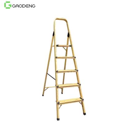 China Ebony 3 Step Aluminum Ladder 250mm Pedals 150kg Capacity Anti-Slip for sale