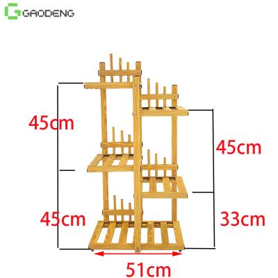 China 1.0mm 6063 Aluminium Plant Rack Home Flower Stand 3pcs Bundle 94cm Height for sale