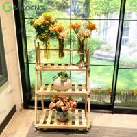 China 94cm 1.0mm 6063 Aluminum Plant Rack Home Flower Stand Multi Color for sale