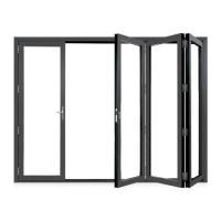 China Double Glazed Aluminum Folding Door 2.0mm Sound Insulation for sale