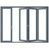 China Double Glazed Aluminum Folding Door 2.0mm Sound Insulation for sale
