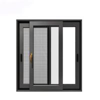 China House Black Aluminum Sliding Window Frame 1.4mm Interior for sale