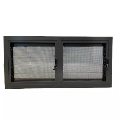 China 1.4mm Aluminium Glass Louvers Window 80mm Powder Coated Swing Style for sale