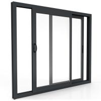 China Commercial Aluminum Stacker Door Exterior Double Tempered Glass 2.0mm Profile Thickness for sale