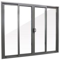 China Commercial Aluminum Stacker Door Exterior Double Tempered Glass 2.0mm Profile Thickness for sale